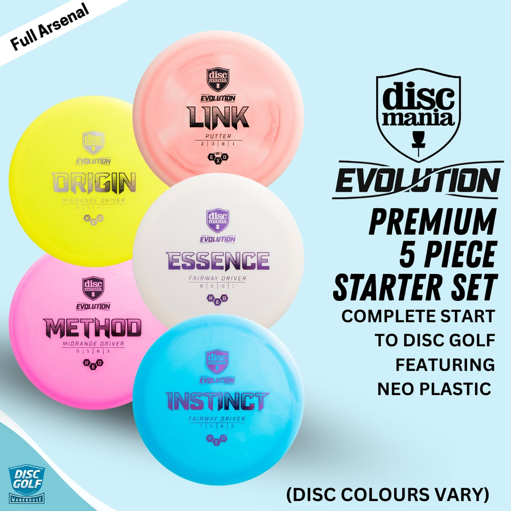 Discmania Evolution 5 Piece Disc Golf Starter Set – Disc Golf Warehouse
