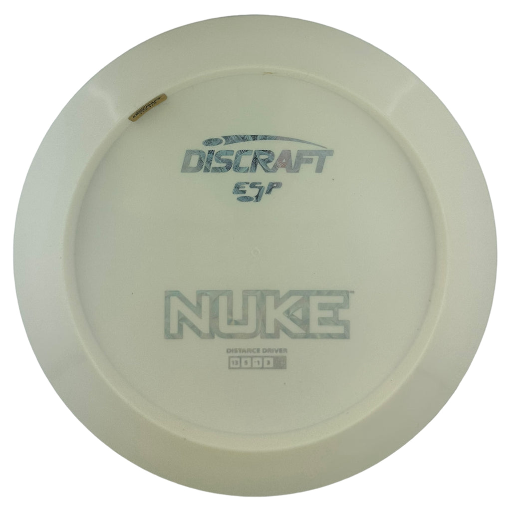 Discraft Nuke - ESP Solid White Bottom Stamp – Disc Golf Warehouse
