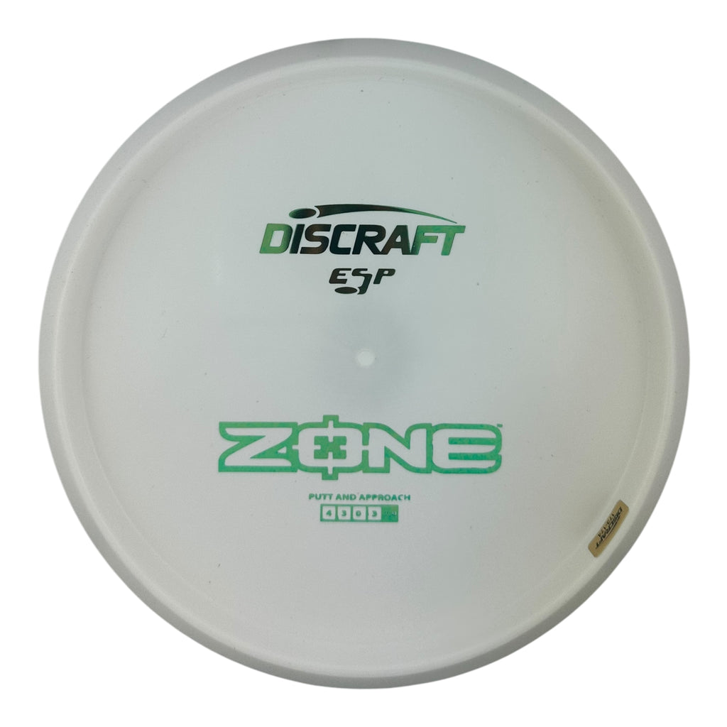 Discraft Zone - ESP Plastic - Pure White Bottom Stamp – Disc Golf Warehouse