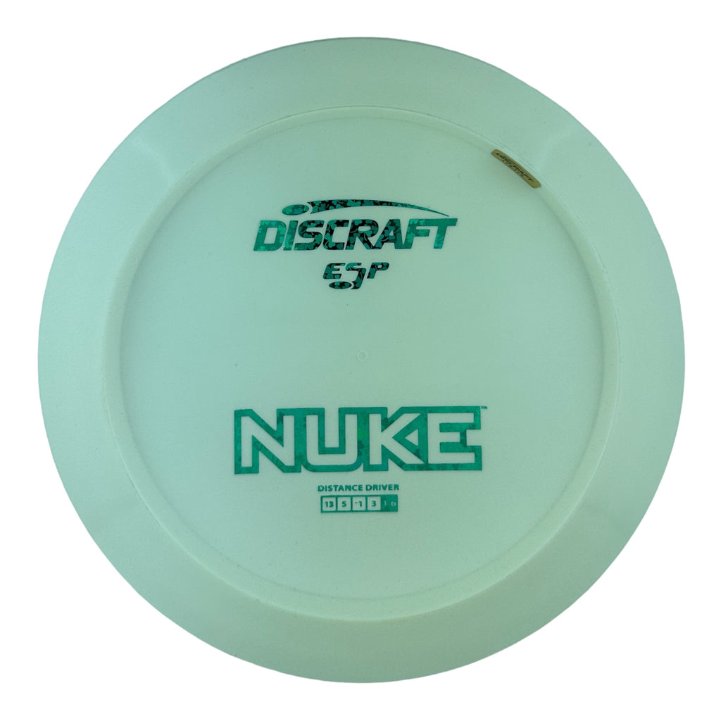 Discraft Nuke - ESP Solid White Bottom Stamp – Disc Golf Warehouse